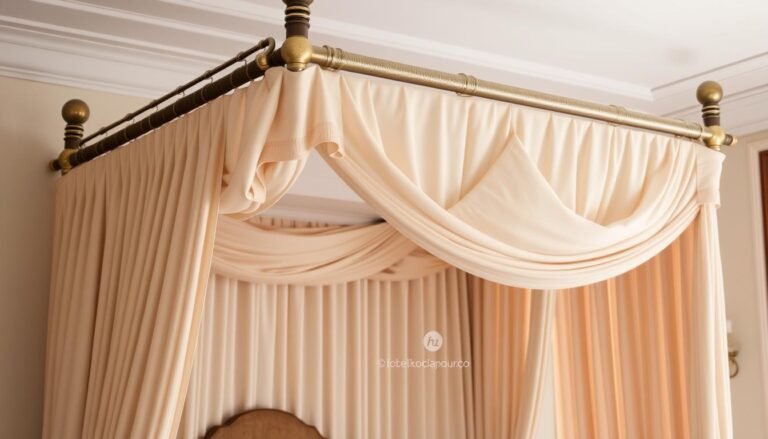 How do I put curtains on my canopy bed?